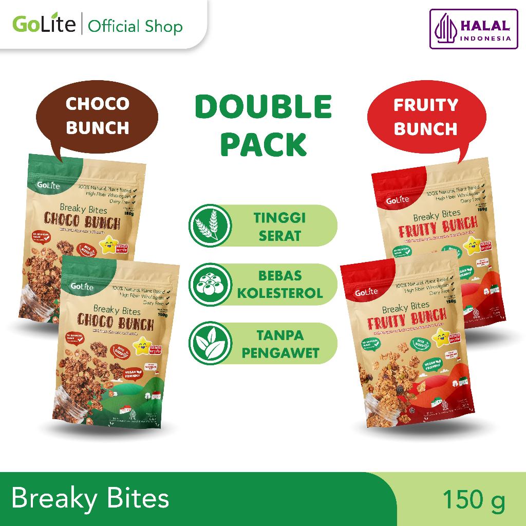 Jual Granola Bites Bunch 150g - DOUBLE Pack (GoLite) 2Varian: Choco and ...