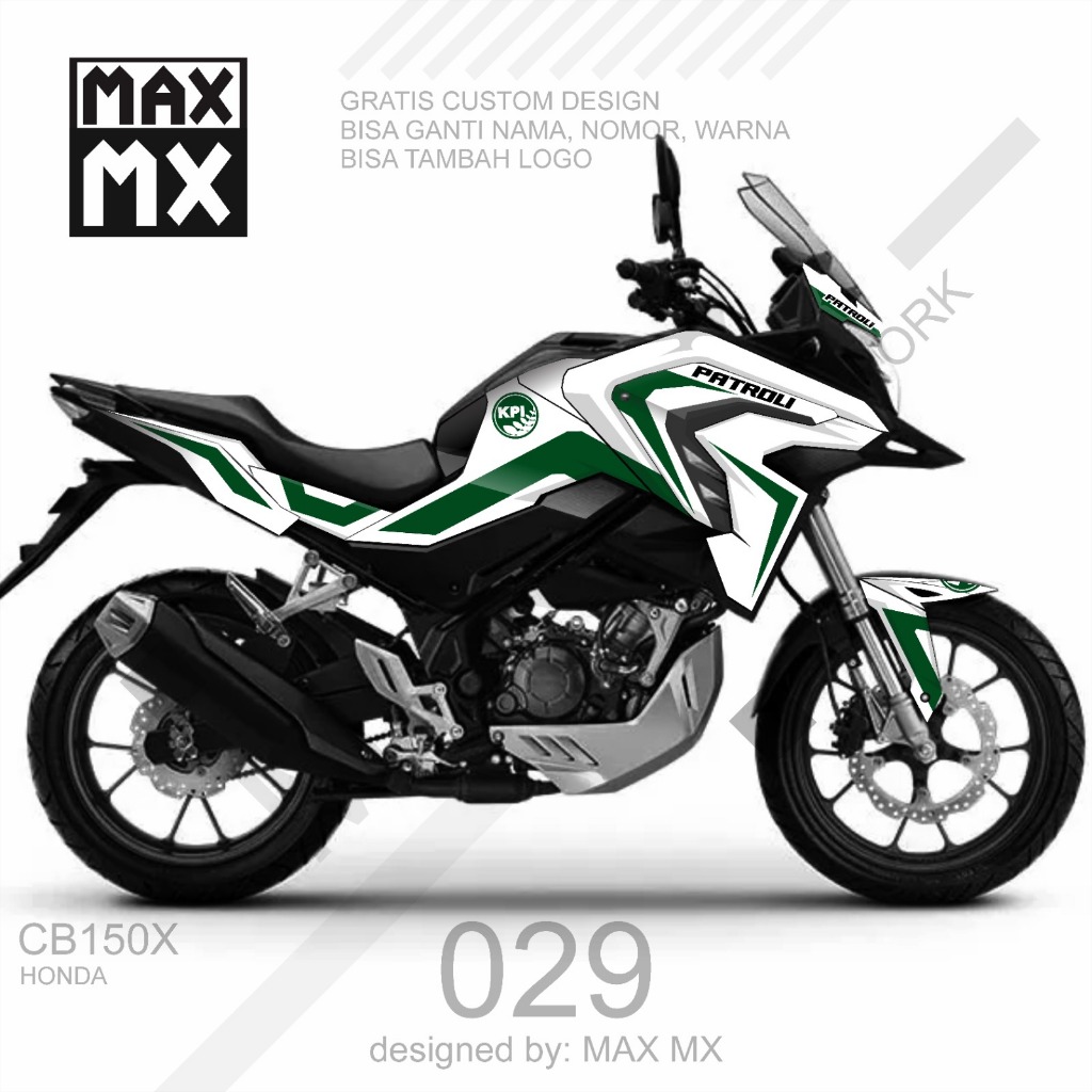 Jual decal fullbody sticker variasi striping dekal stiker motif putih ...