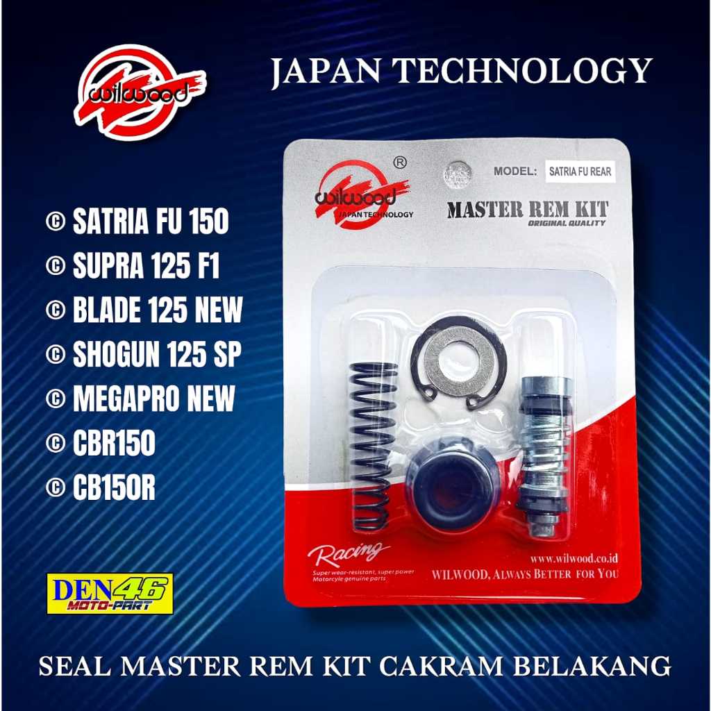 Jual SEAL SIL KIT ISI MASTER REM CAKRAM BELAKANG [ WILWOOD ] - SATRIA FU 150 , SUPRA 125 F1 ...