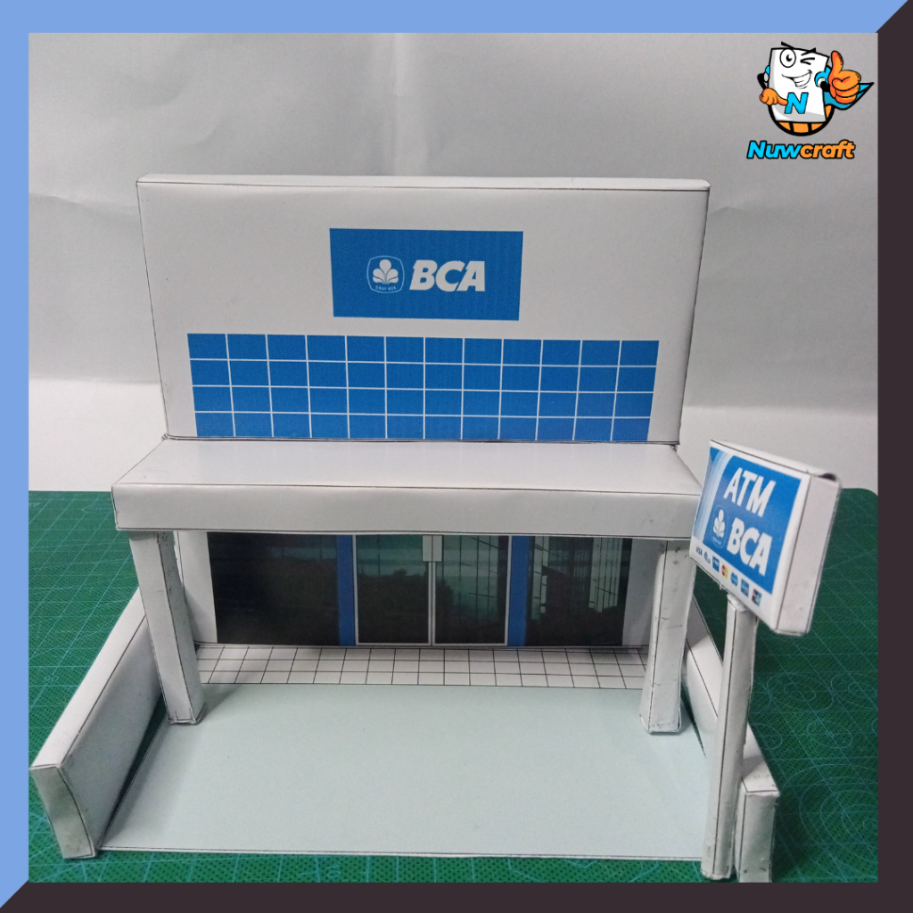 Jual Nuwcraft Bank Bca Miniatur kerajinan papercraft | Shopee Indonesia
