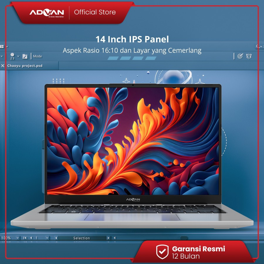 Jual ADVAN Laptop Workplus AMD RYZEN 5 6600H 14'' FHD IPS 16GB 512GB ...