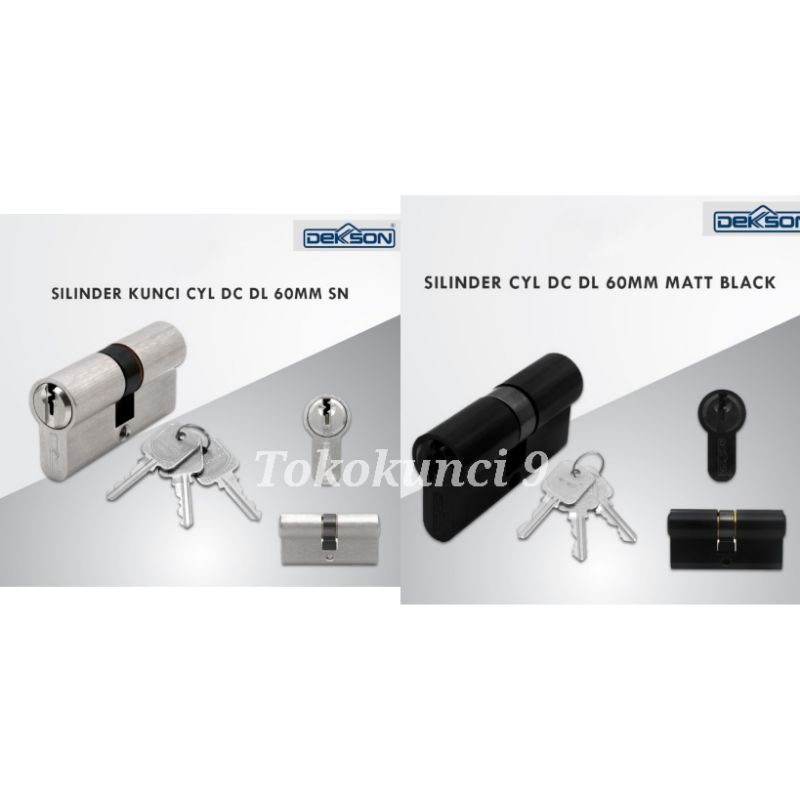 Jual Silinder Kunci Dekson CYL DC 60mm SN - Matt Black cylinder Dekson | Shopee Indonesia