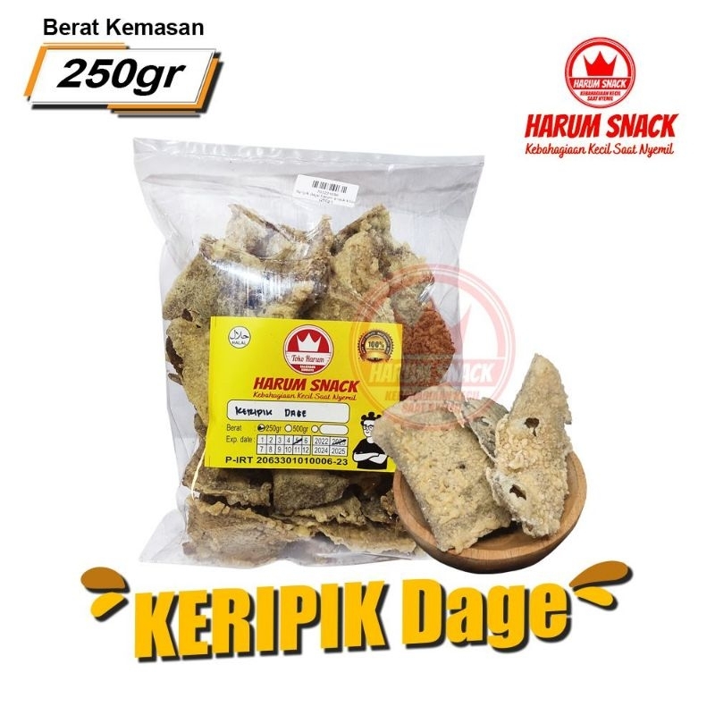 Jual KERIPIK DAGE 250 Gram / DAGE GORENG / DAGE CRISPI / DAGE CRISPY ...