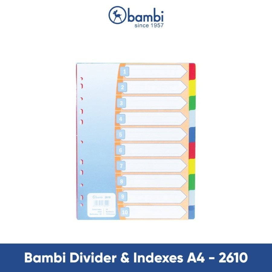 Jual Pembatas File / Divider Bambi 2610 Uk A4 - Plastik # | Shopee ...