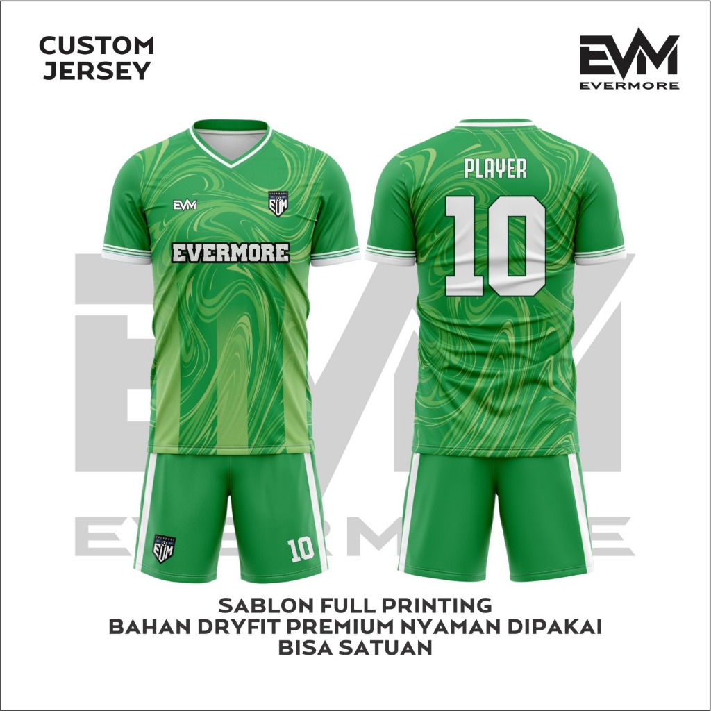 Jual Jersey Futsal / Sepak Bola GREEN MARBLE Hijau Spiral Dryfit ...