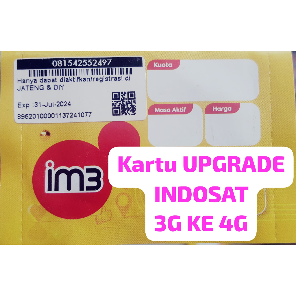 Jual KARTU INDOSAT M3/MentariUPGRADE 3G ke 4G | Shopee Indonesia