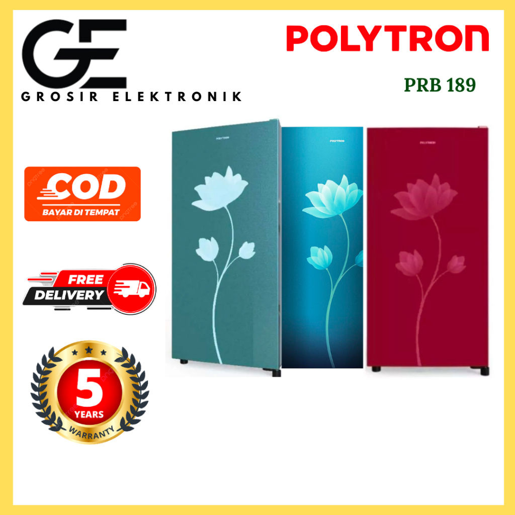 Jual Kulkas POLYTRON 1 Pintu PRB 189 B/R 180 Liter Metal Door Semi ...