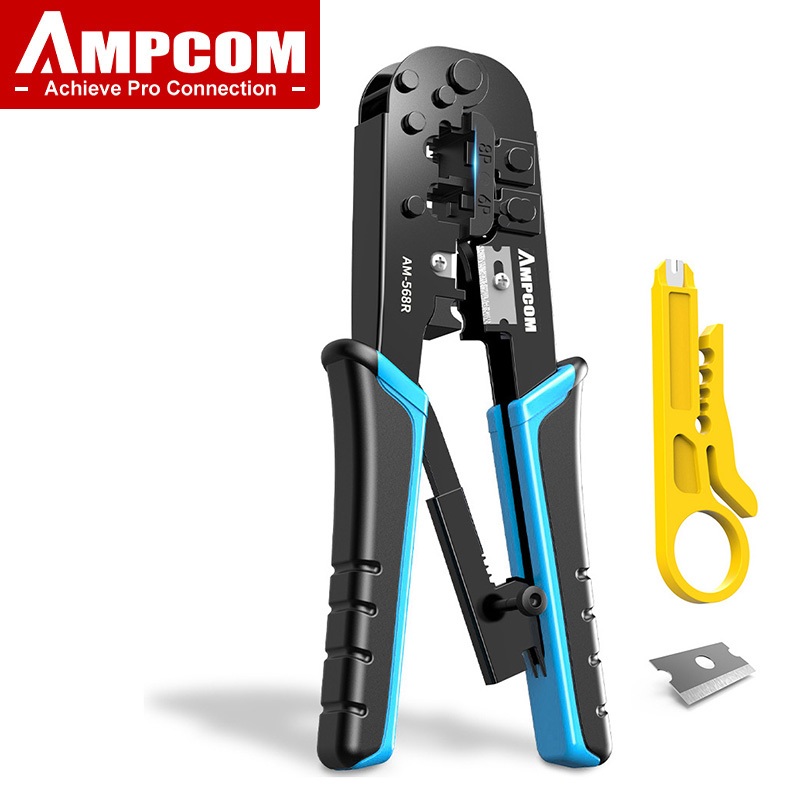 Jual AMPCOM RJ45 Crimper Alat Pemadat RJ11 RJ45 Alat Pemadat Kabel ...