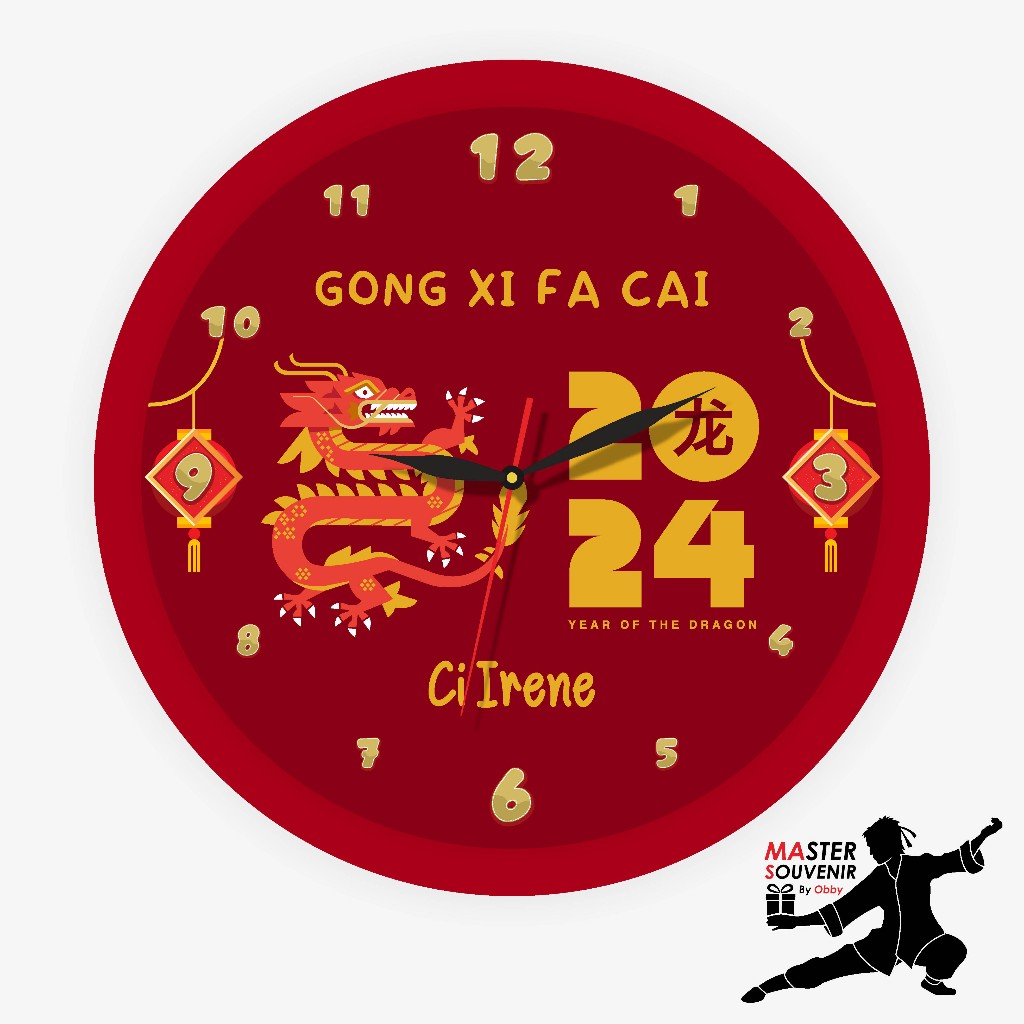 Jual Jam Custom Hari Raya Cina Ukuran 10CM (Hadiah Imlek Souvenir Edisi ...
