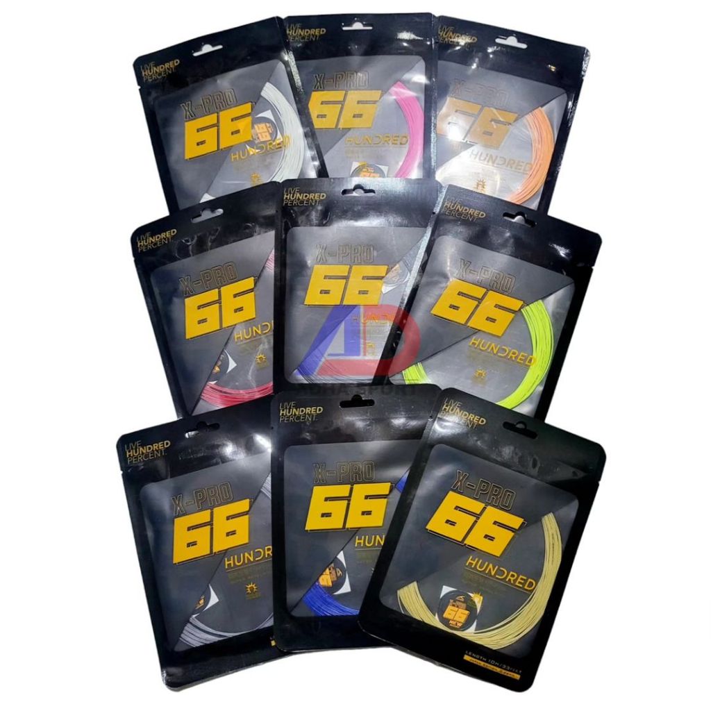 Jual Hundred 66X Pro / 66 X Pro 0.66MM Senar Raket String Badminton ...
