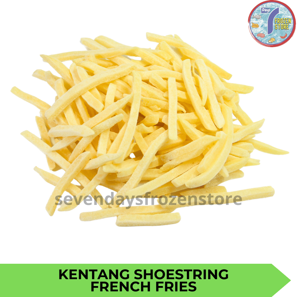 Jual Kentang Goreng Frozen Beku Curah Shoestring kemasan 1 kg | Shopee ...