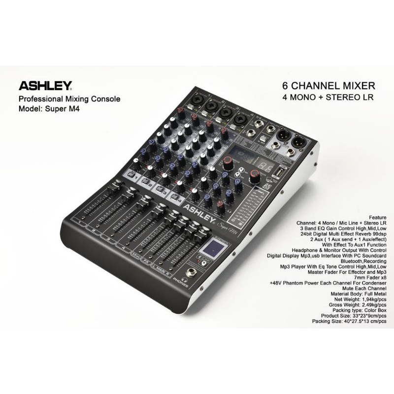 Jual MIXER ASHLEY SUPER M 4 ASHLEY SUPERM4 SUPER M4 ORIGINAL NEW PRODUK | Shopee Indonesia