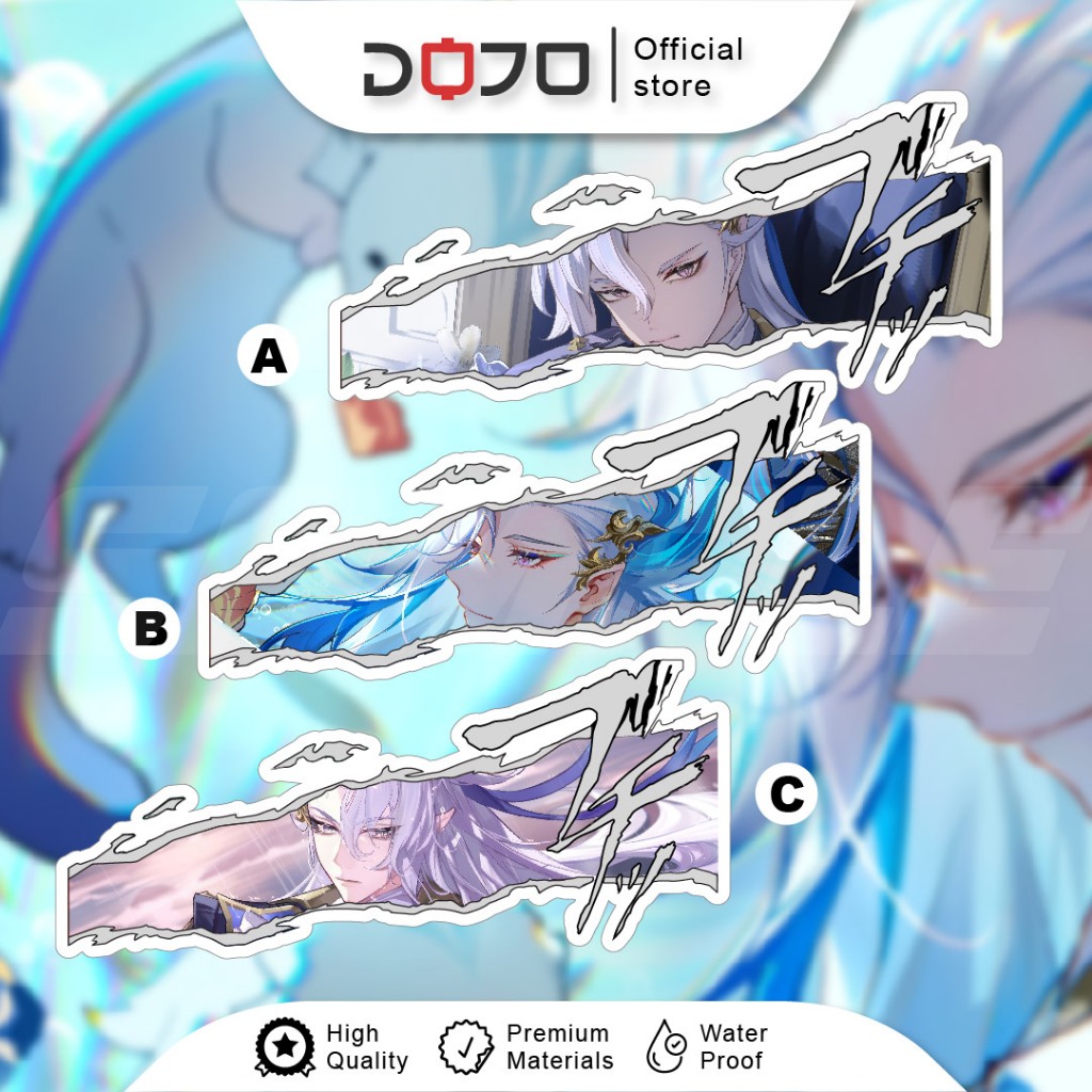 Jual Sticker VINYL anime Genshin Impact Warning motor mobil JDM slap ...