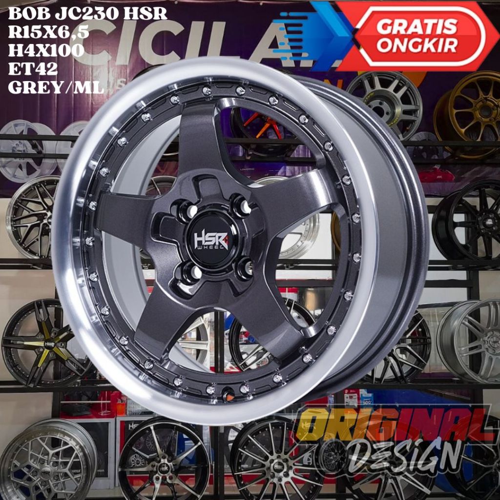 Jual Velg Mobil Ring 15 Murah R15 HSR BOB Cocok Untuk Splash Sirion ...