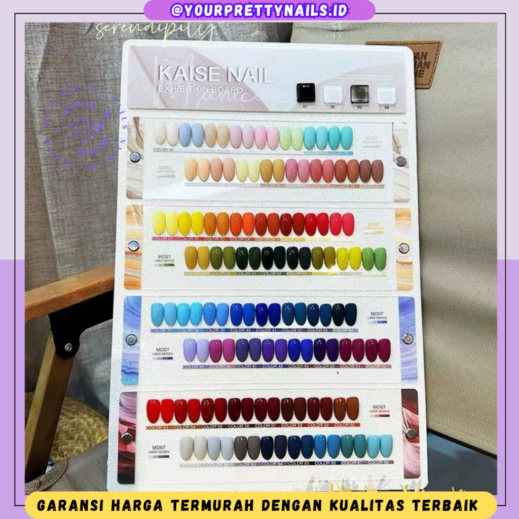 Jual KAISE 126 COLORS NAIL GEL POLISH 1 SET KUTEK UV TRANSPARENT SOLID ...