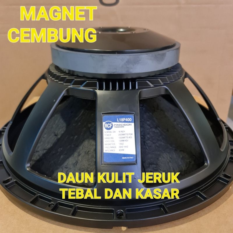 Jual Speaker WOOFER RCF L18P400 / L 18P400 / L 18 P400 18inch GRADE A ...