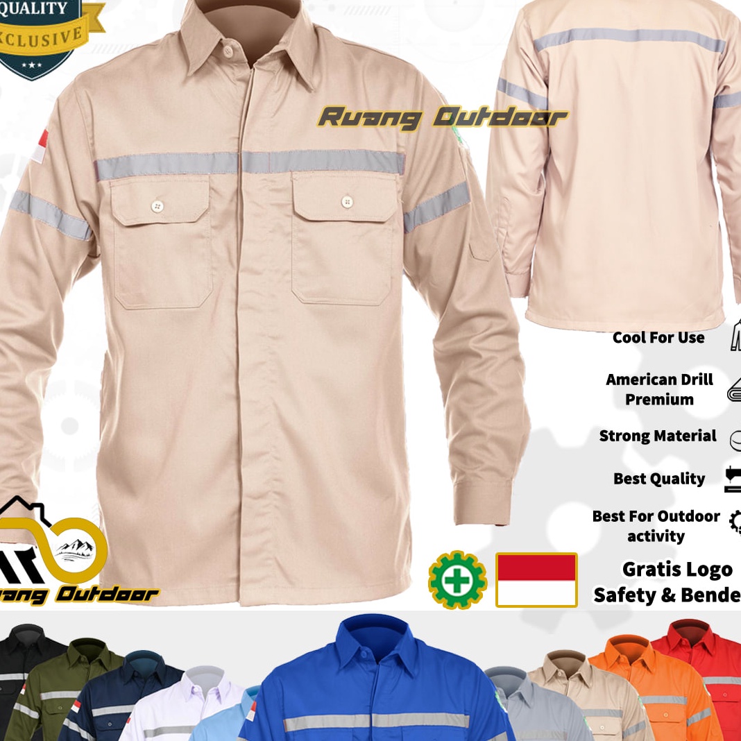 Jual CQYJ7400 XC26619 KEMEJA WEARPACK ATASAN BAJU SAFETY K3 OUTDOOR ...