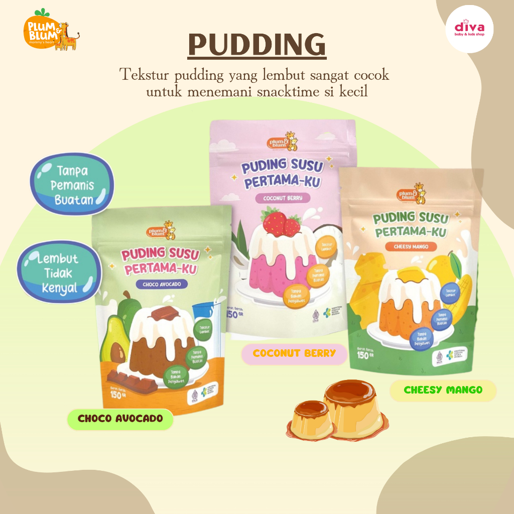 Jual Plum & Blum Pudding Susu Pertama Ku Puding Mpasi | Shopee Indonesia
