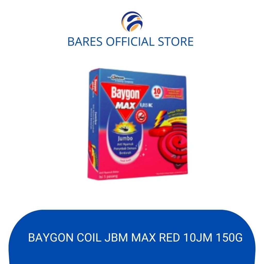 Jual Baygon Coil Jumbo Max Merah 10Hr 150g - Baygon Obat Anti Nyamuk | Shopee Indonesia