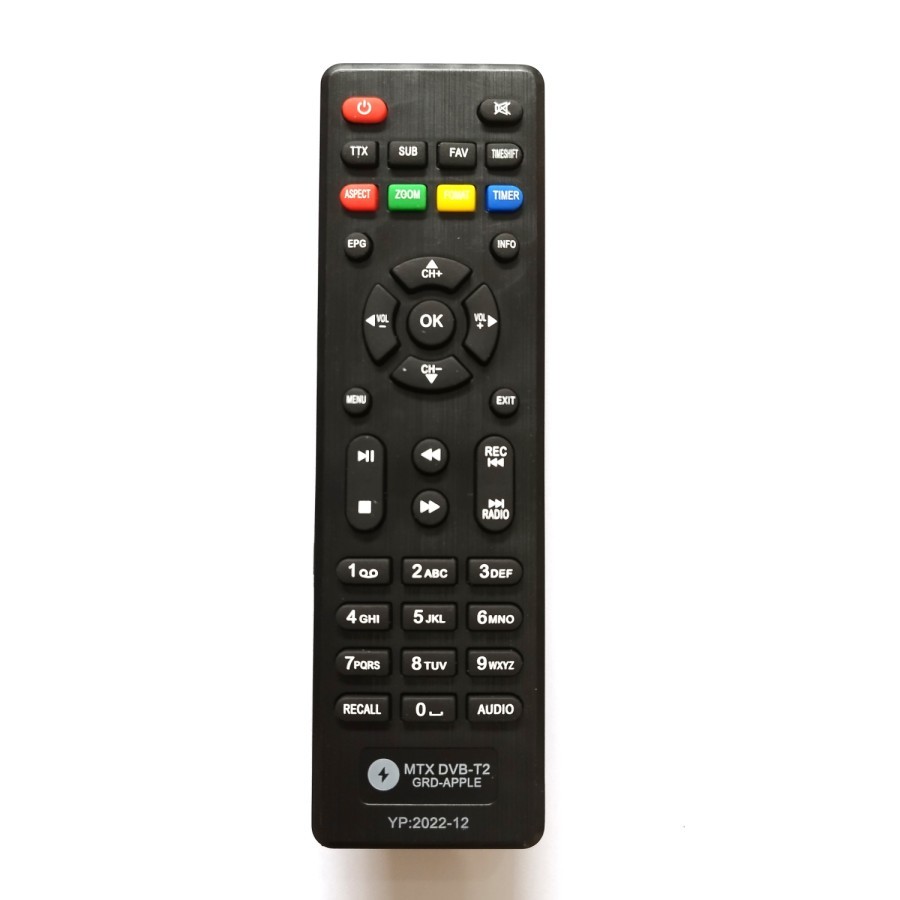 Jual REMOT REMOTE SET TOP BOX DVB T2 MATRIX APPLE MERAH | Shopee Indonesia