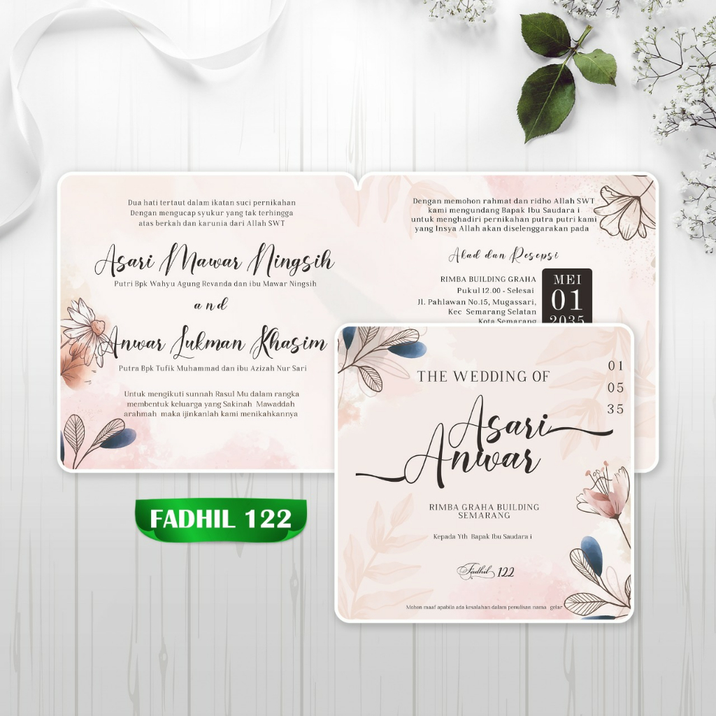 Jual Blangko Undangan Fadhil 122 | Blangko Undangan kosong | Kertas ...