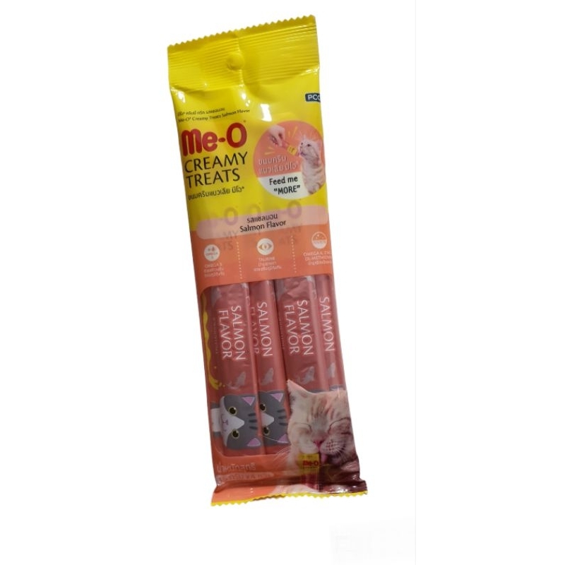 Jual MEO CREAMY TREATS / MEO SNACK KUCING RASA SALMON [15 GR X 4 ...