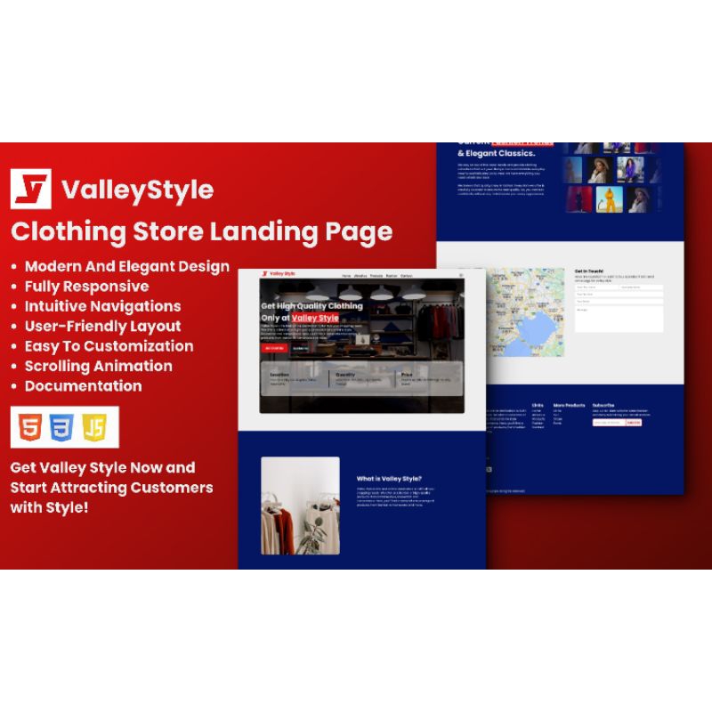 Jual Template Website Landing Page Toko Pakaian | Shopee Indonesia