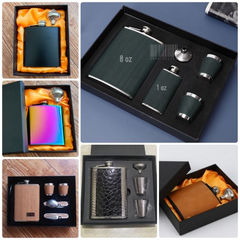 Jual Botol Wine Whisky Hip Flask Set Stainless Steel | Shopee Indonesia