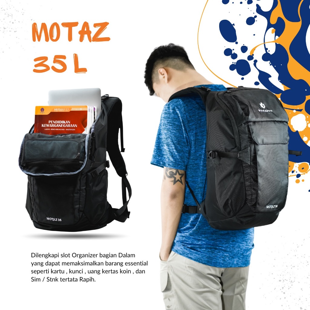 Jual BOGABOO MOTAZ 35 L DAYPACK - TAS BACKPACK - TAS SEKOLAH - TAS KANTOR - TAS LAPTOP - TAS ...