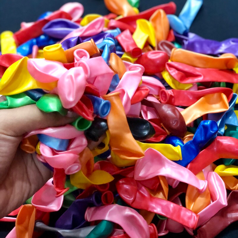 Jual Balon metalik latex 5 inch balon karet polos per pcs | Shopee ...