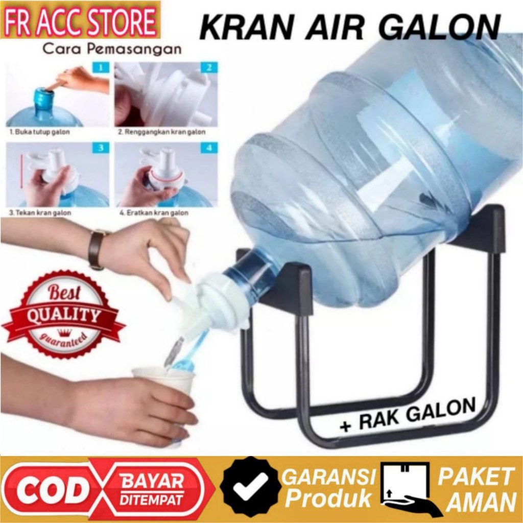 Jual KERAN AIR GALON MIRING DUDUKAN GALON DISPENSER KRAN AIR GALON RAK ...