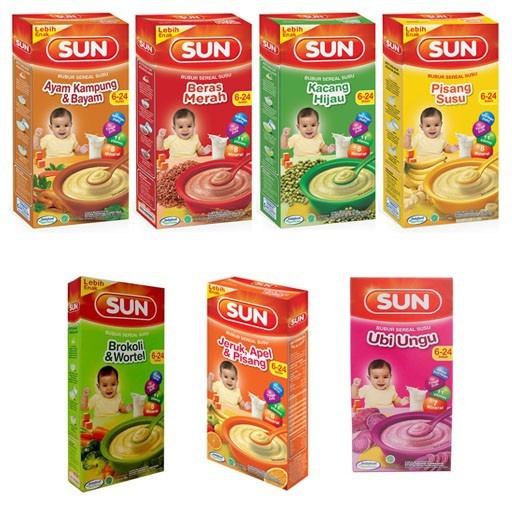 Jual Sun Bubur Sereal Susu MPASI Instant Bayi 6 Bulan Ke Atas Kemasan ...