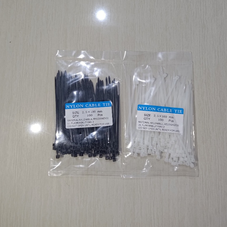 Jual Kabel Ties / Cable Ties 10cm 2,5x100mm 100pcs | Shopee Indonesia