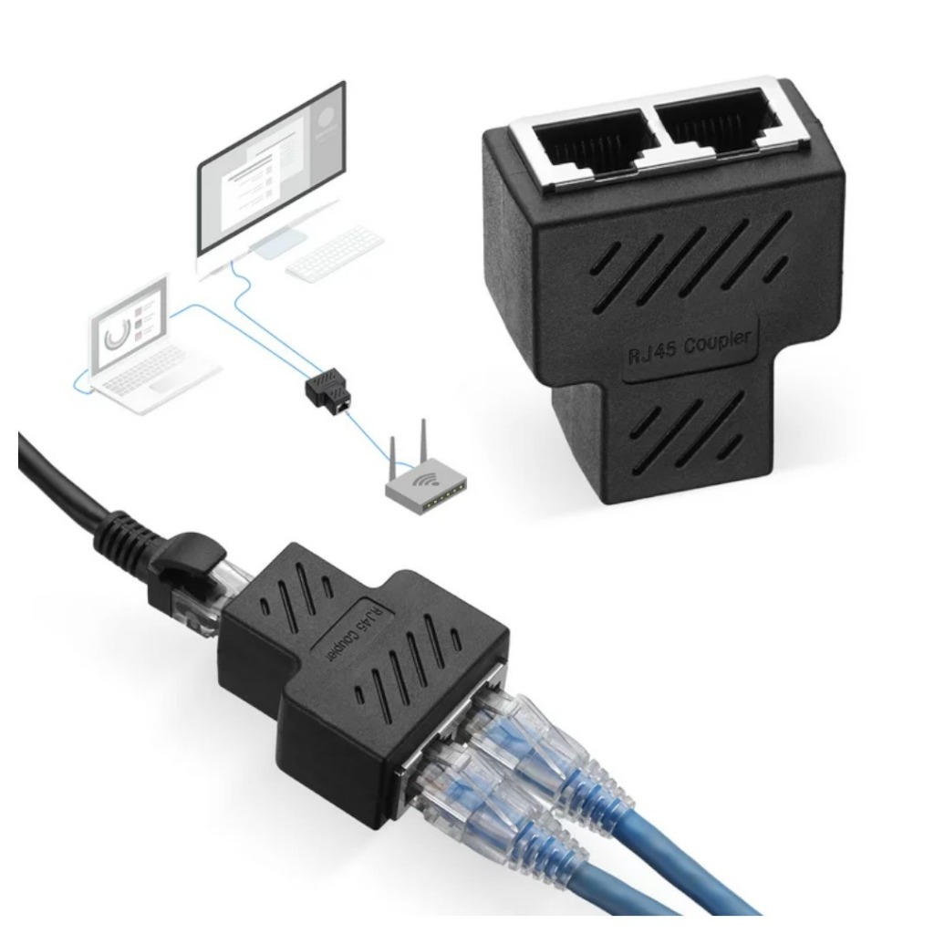 Jual BARREL HQ BAREL HIGH QUALITY LAN RJ45 DOUBLE BAREL SAMBUNGAN LAN 1 ...