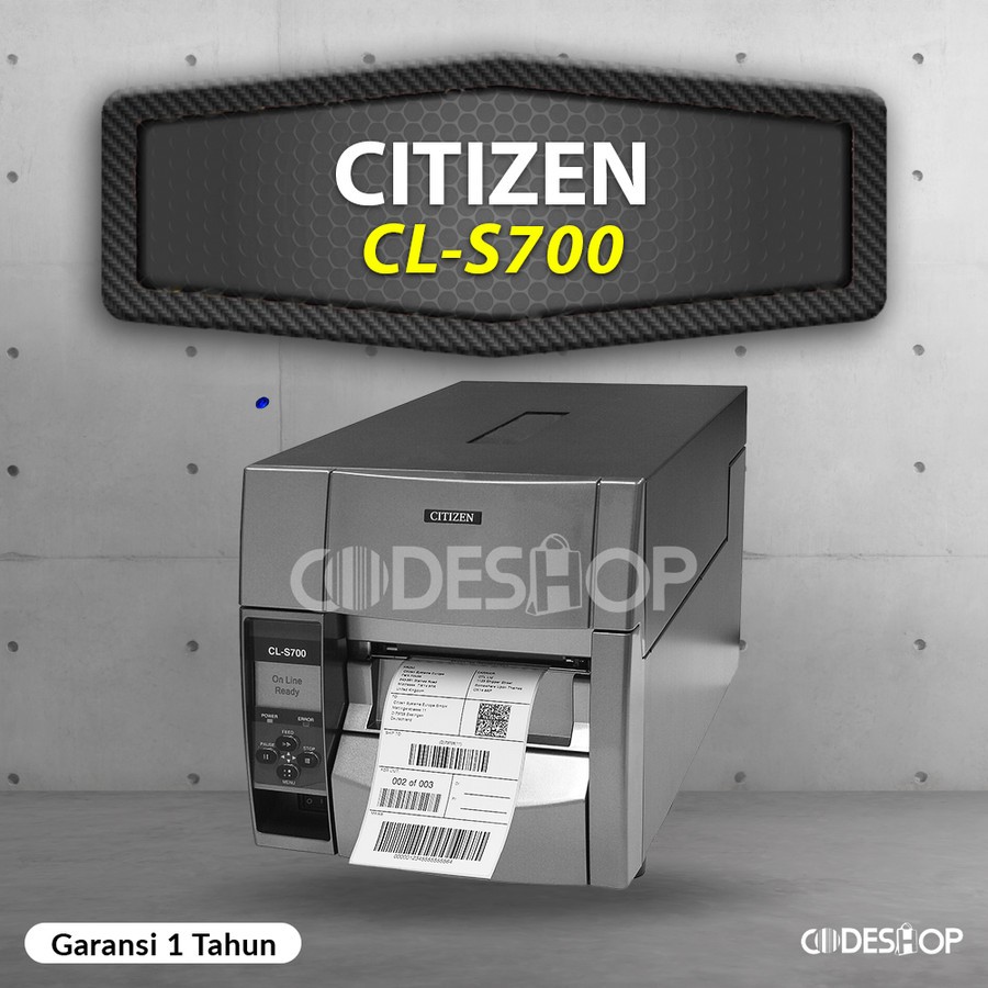 Jual Printer Barcode Citizen CLS700 Cetak Label Industrial CL-S700 ...