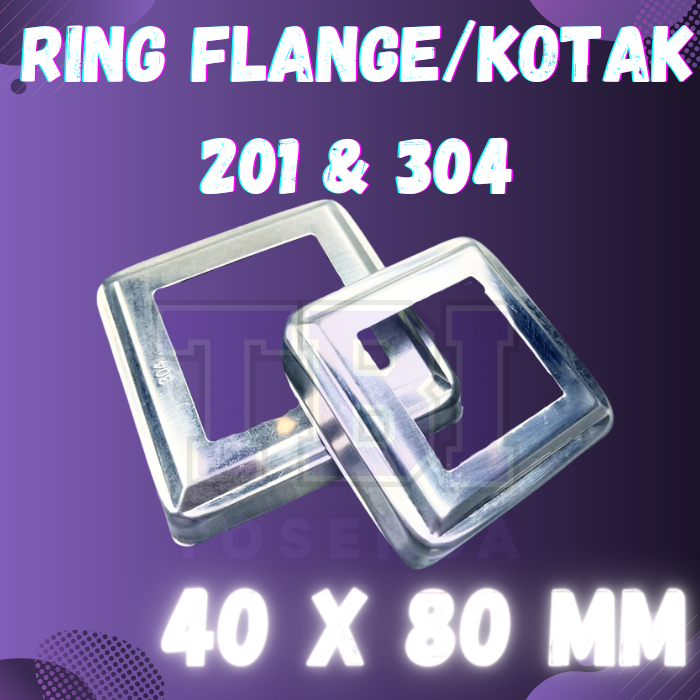 Jual Ring Kotak/Flange Stainless SUS 201 & 304, 40 X 80MM | Shopee ...