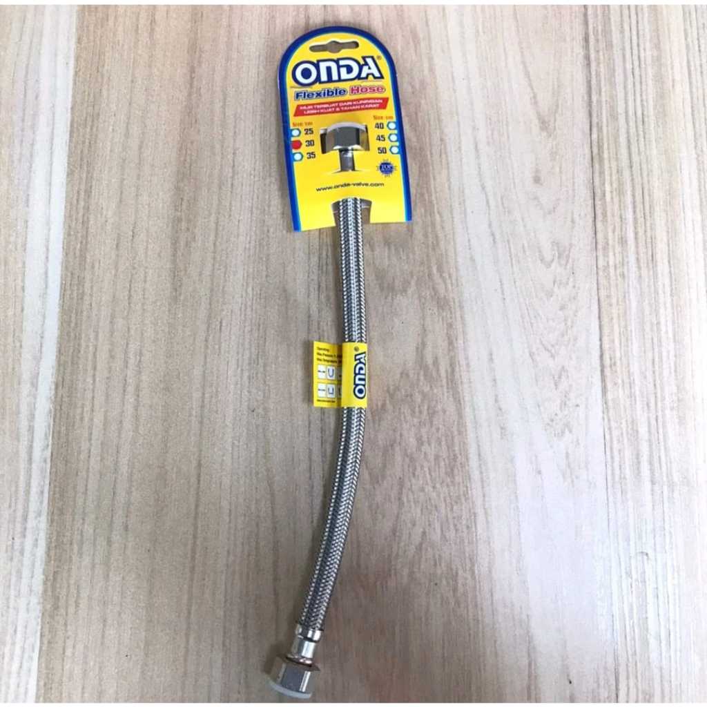 Jual selang flexible ONDA 30 cm, selang flexible 1/2 inch , Flexible 30 cm | Shopee Indonesia