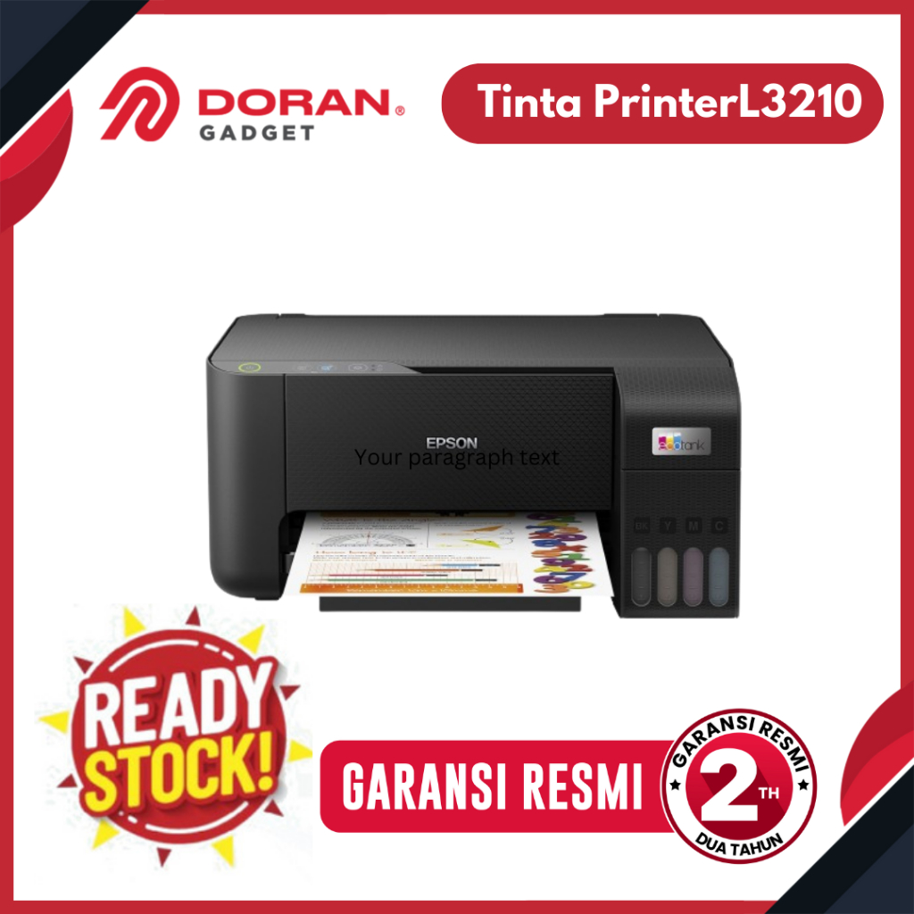 Jual Printer Epson Ecotank L3210 All in One Print Scan Copy - Garansi Resmi 2 Tahun | Shopee ...