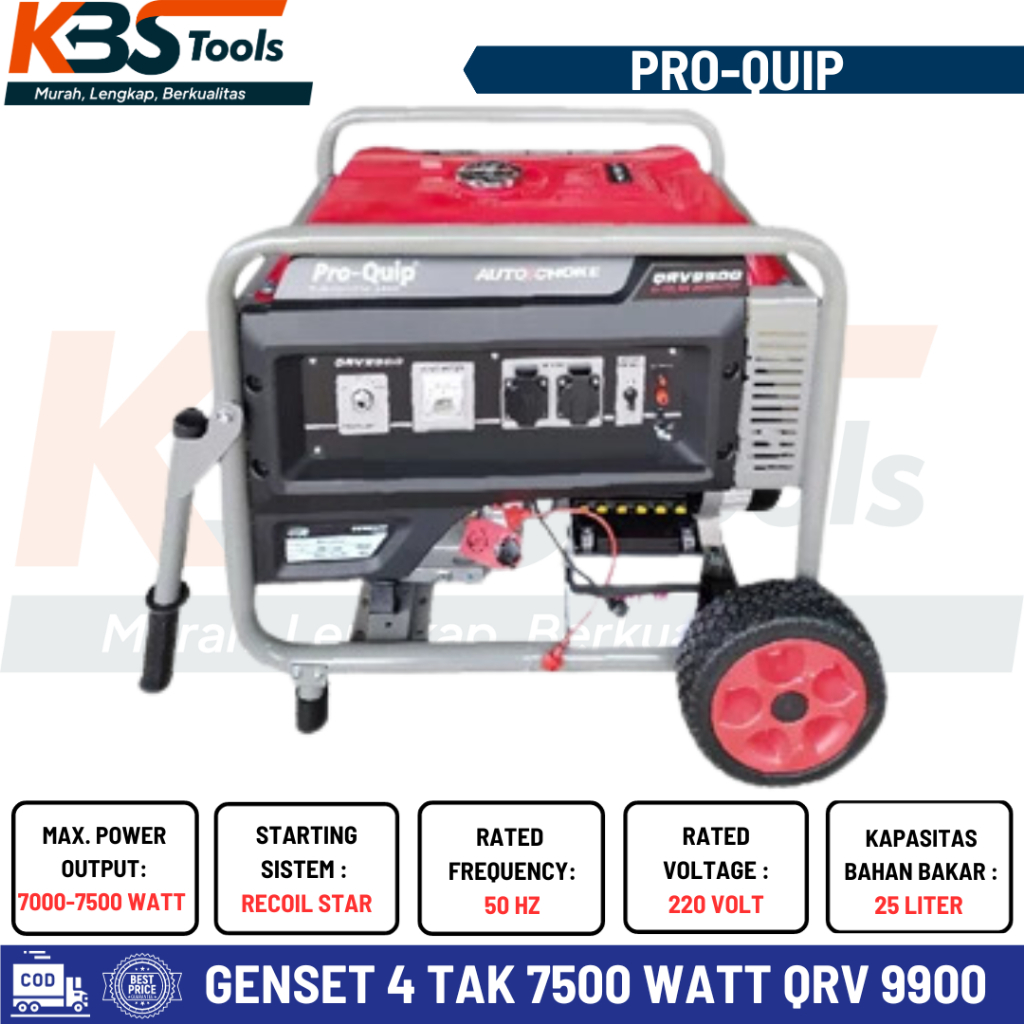 Jual Mesin Genset Proquip 7500 Watt QRV 9900 Gasoline Generator 4 Tak ...