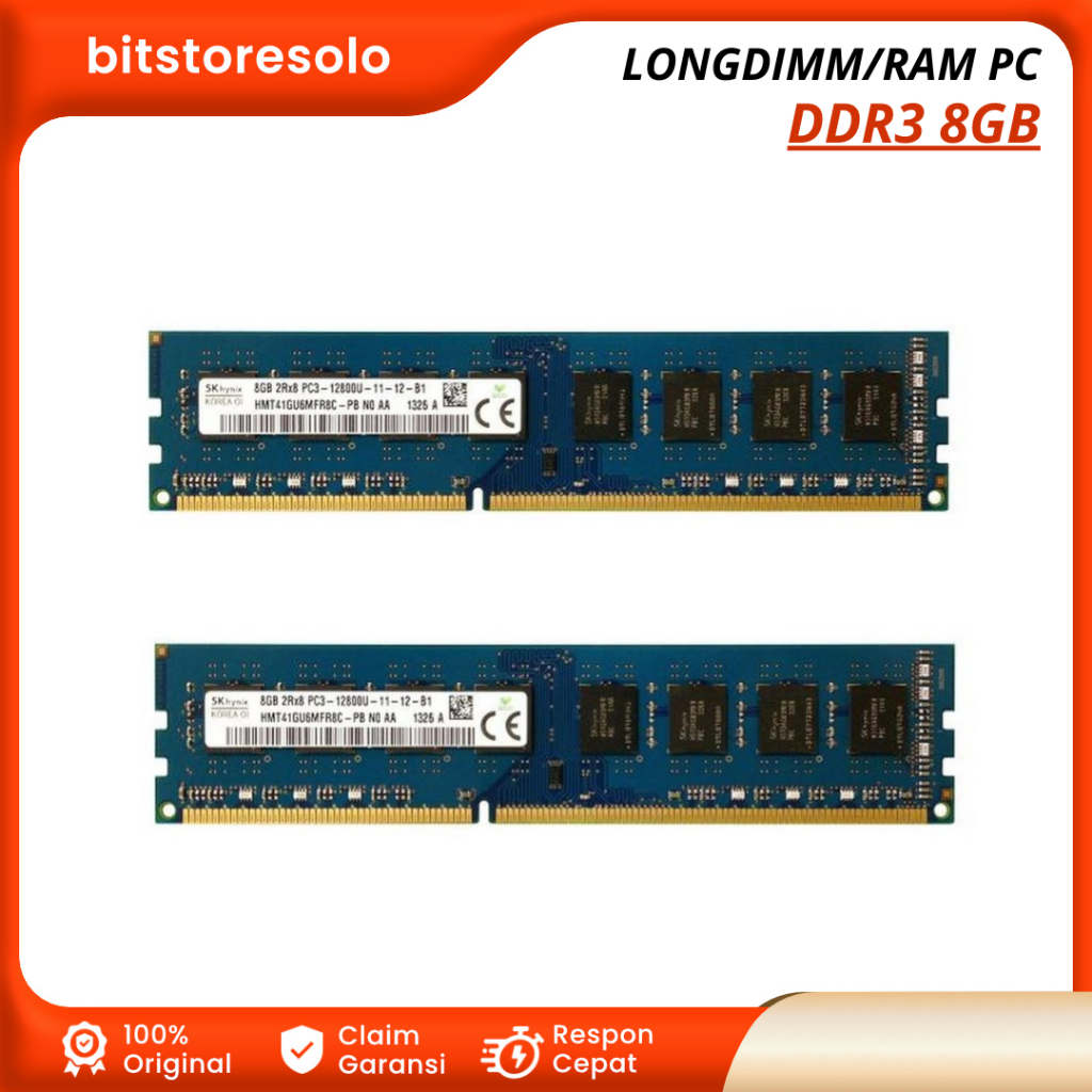 Jual RAM PC Hynix DDR 3 8GB PC-12800 Hynix Longdimm | Shopee Indonesia