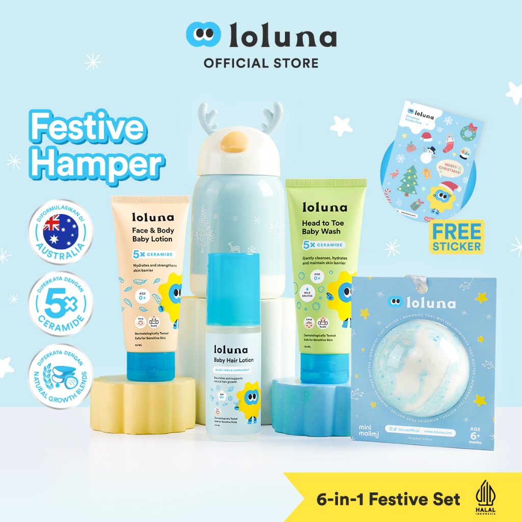 Jual Loluna Festive Christmas Hampers - Baby Festive Bath Set Perawatan ...