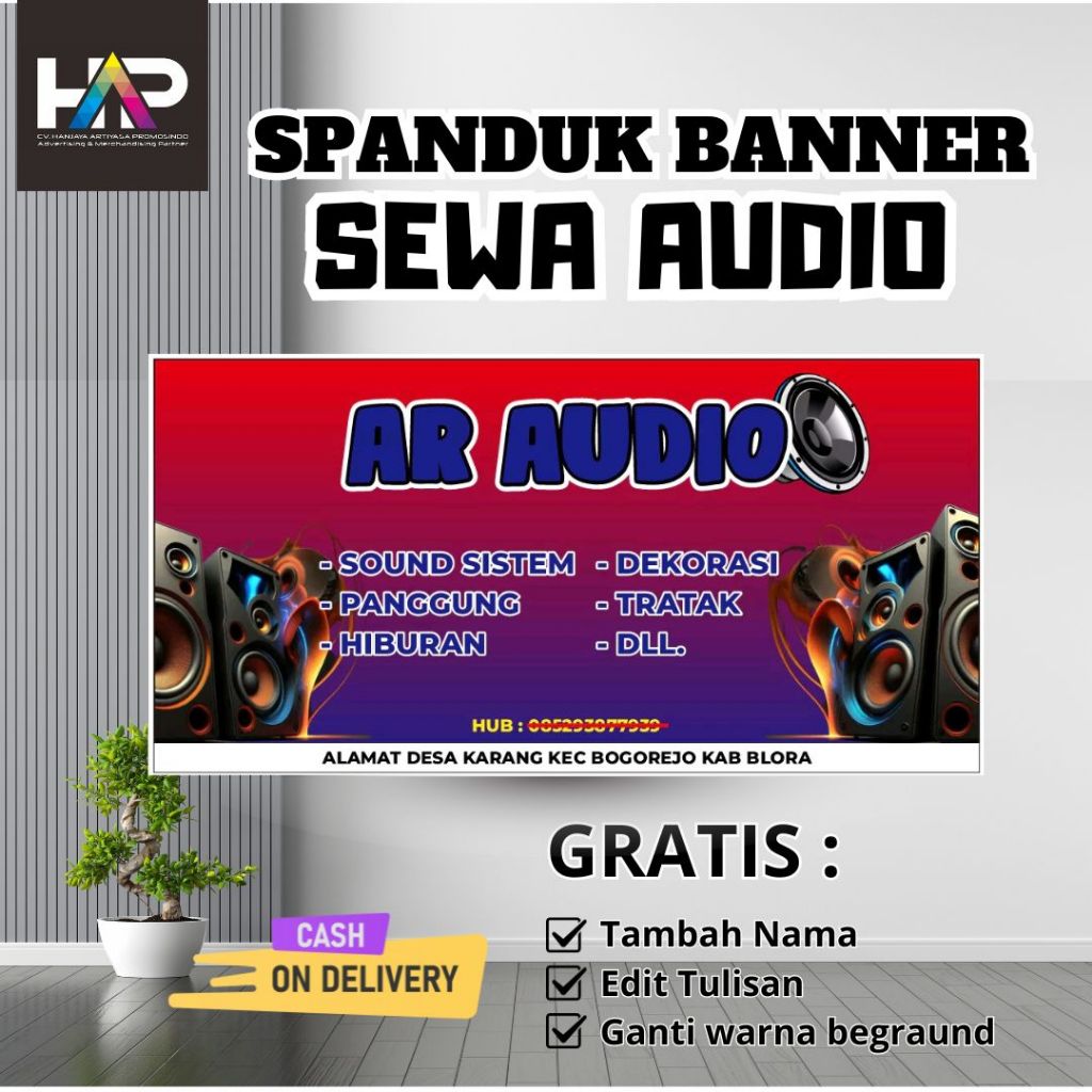 Jual SPANDUK BANNER SEWA AUDIO | Shopee Indonesia