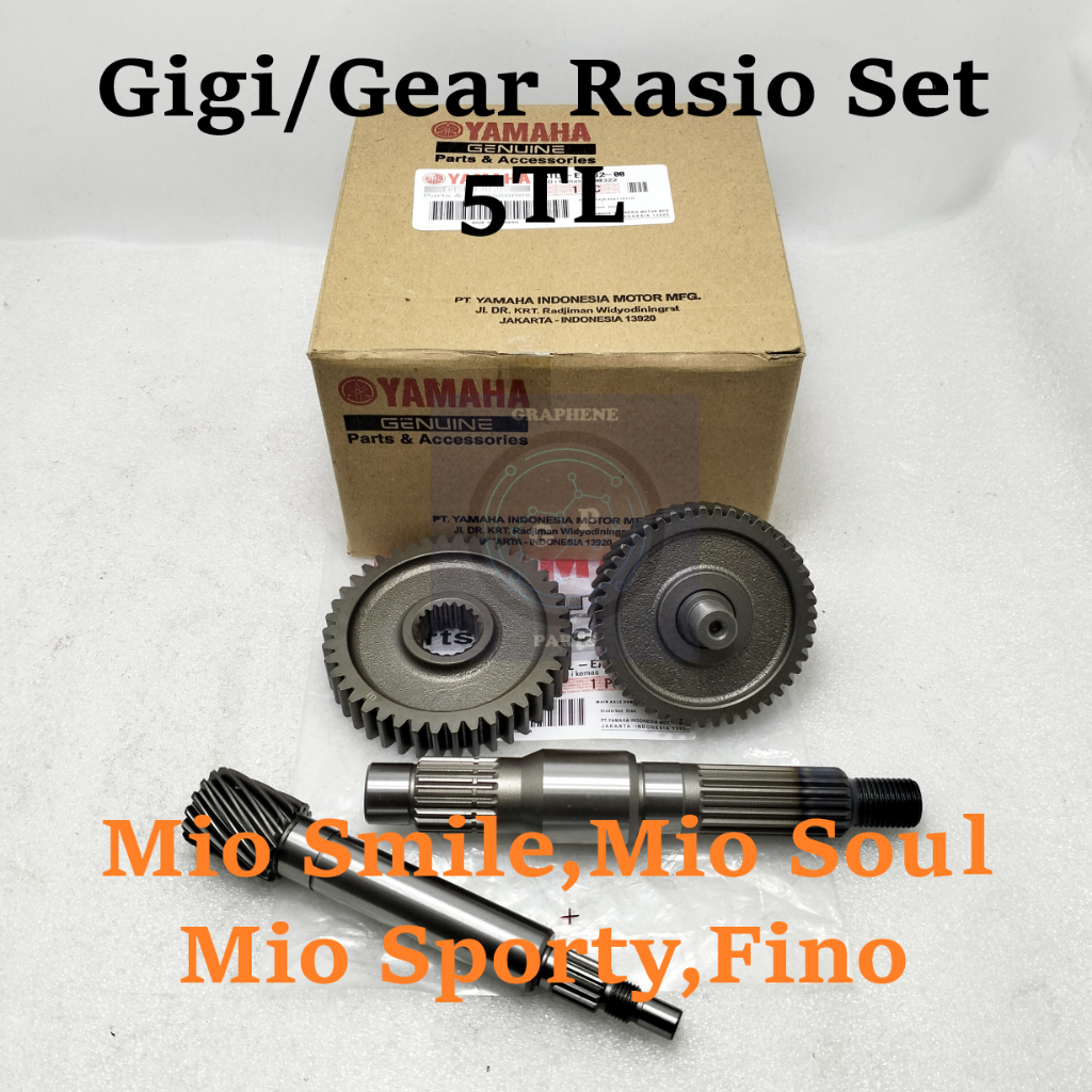 Jual Gigi/Gear Rasio Set 5TL YAMAHA MIO SOUL SMILE SPORTY FINO KUALITAS ...