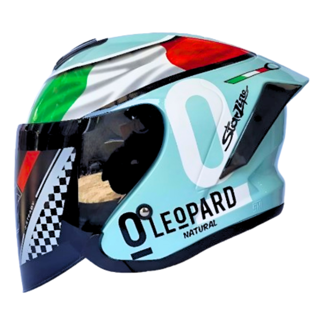 Jual Helm JS Armor Half Face Motif LEOPARD SNI | Shopee Indonesia