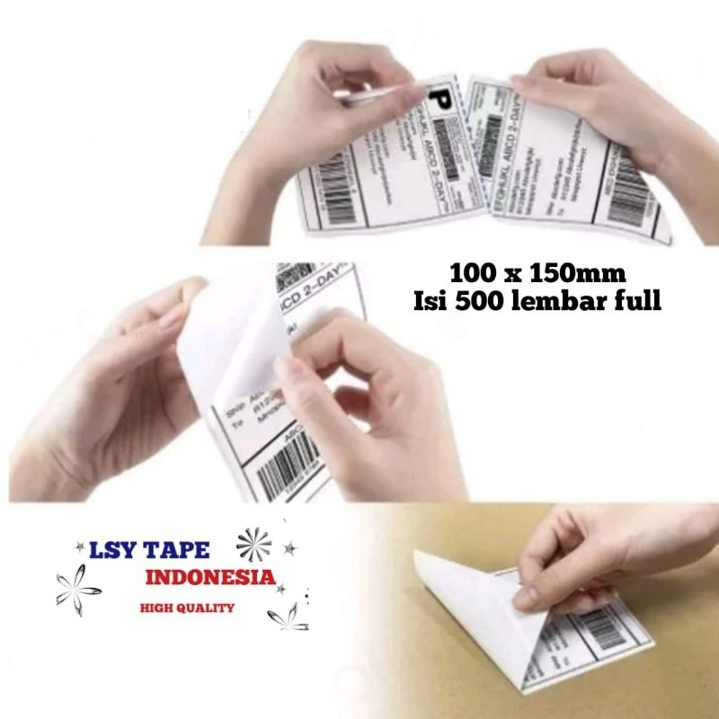 Jual Mitra - stiker kertas label thermal / kertas barcode 100 x 150 mm A6 isi 500 lembar full ...