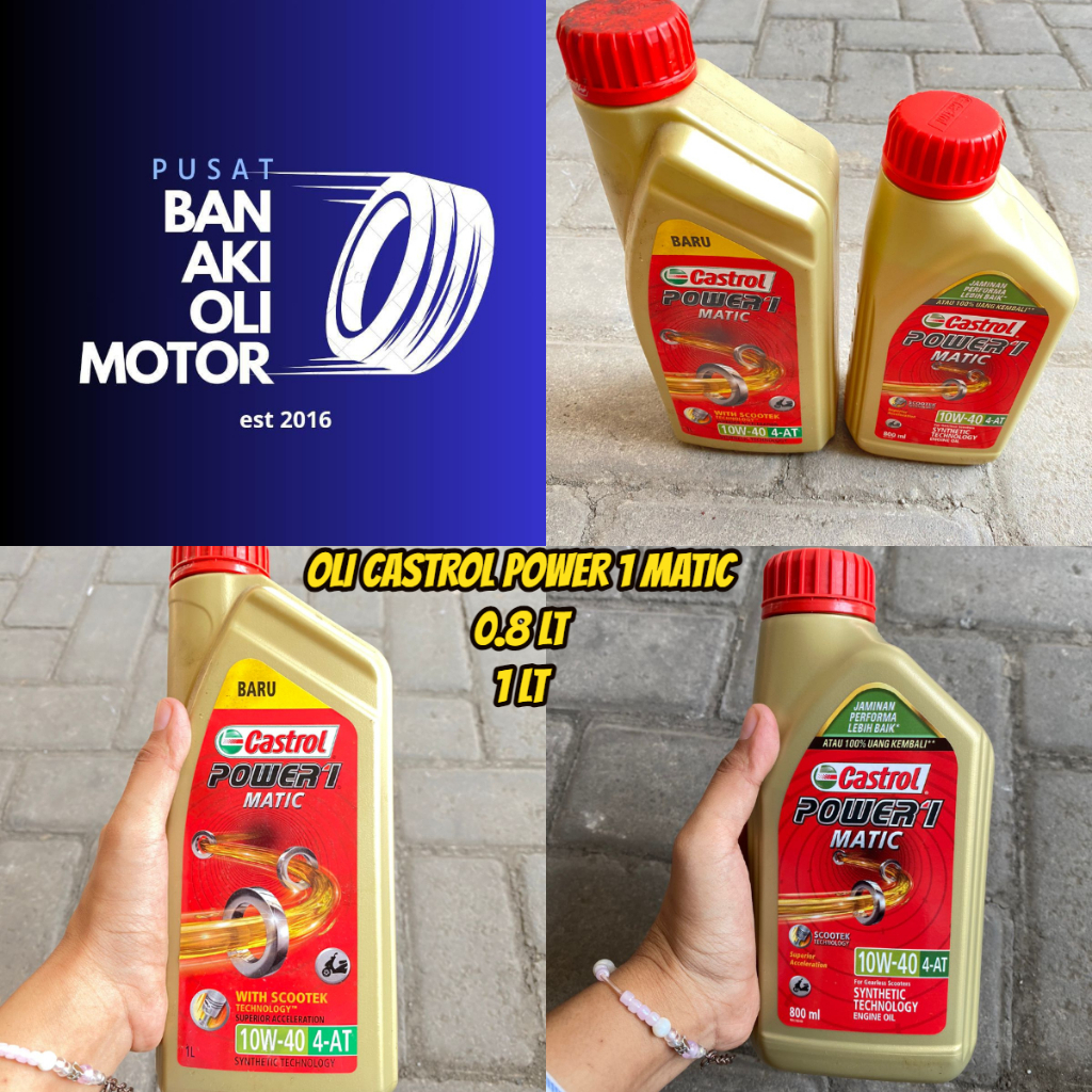 Jual OLI CASTROL POWER 1 MATIC 0.8LT 1 LT //OLI MESIN MOTOR CASTROL ...