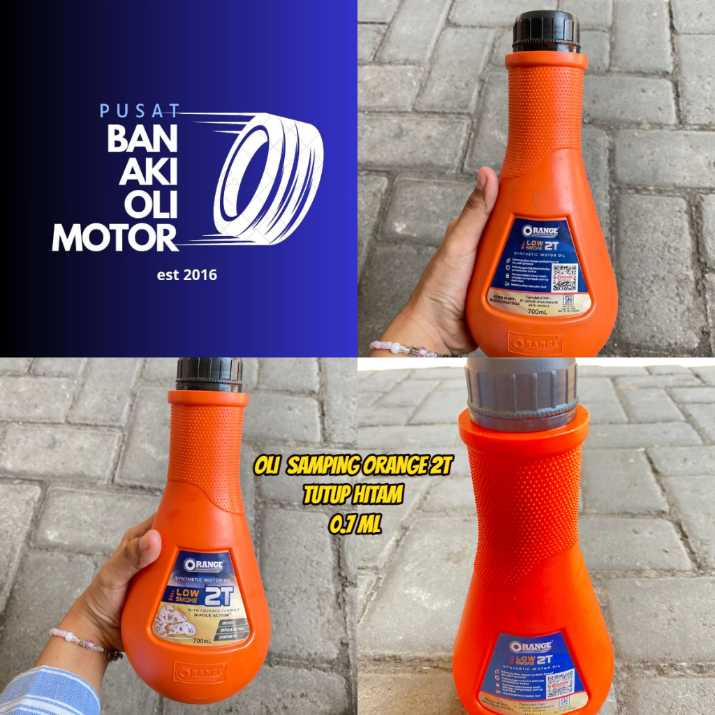 Jual OLI SAMPING ORANGE 2T 0.7LT TUTUP HITAM // OLI SAMPING ORANGE ...
