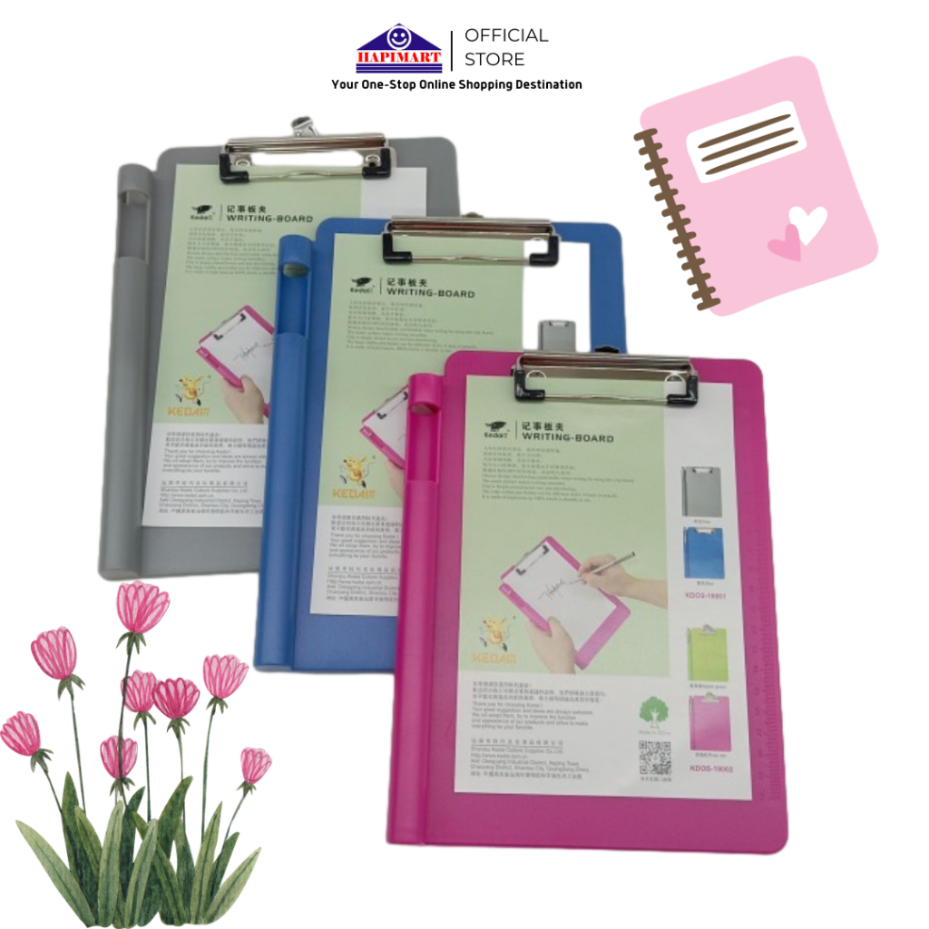 Jual Clipboard Papan Ujian/writing pad clip/Klip Notepad + Tempat ...