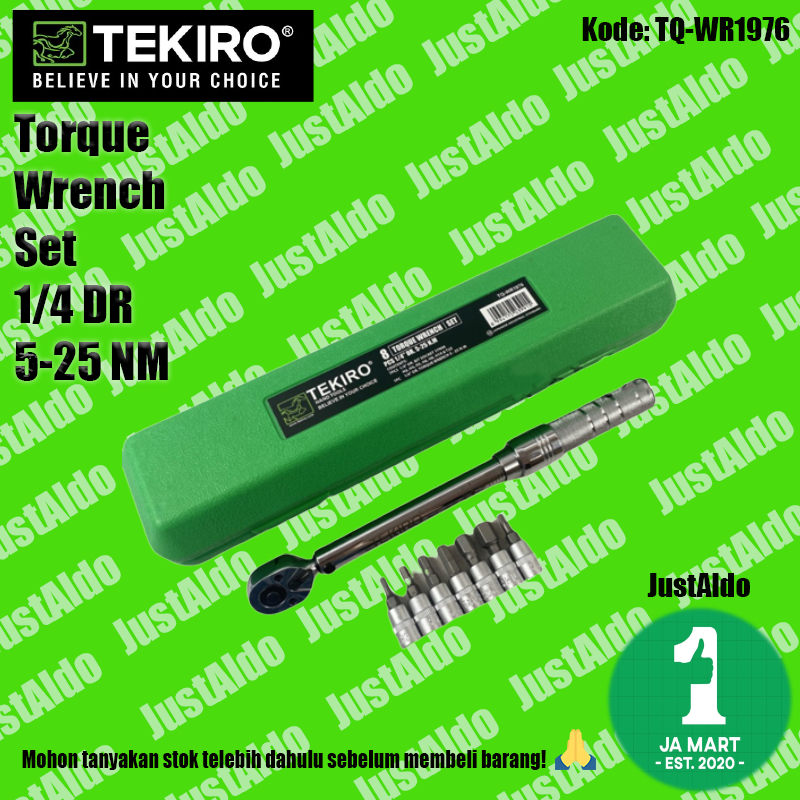 Jual Kunci Torsi Set Torque Wrench Set 1/4 DR 5-25 NM Tekiro | Shopee ...