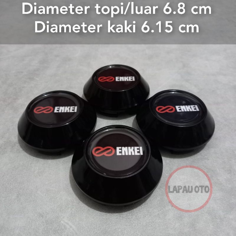 Jual tutup dop velg racing enkei diameter 6.8 cm harga 4 pcs | Shopee ...